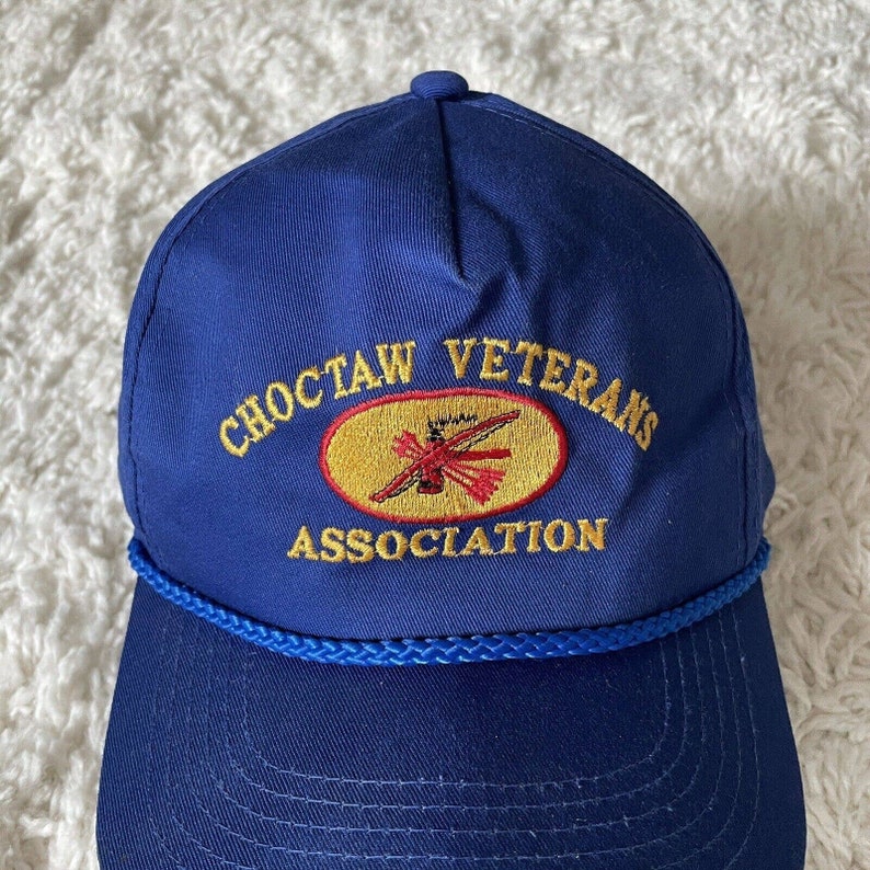 Vintage 90s Choctaw Veterans Association Indians Trucker Snapback Hat ...