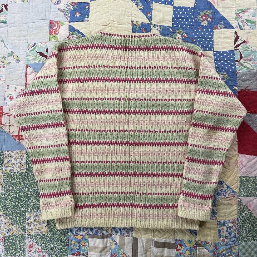Vintage 80s Meister Knit Wool Austria Made Striped Sweater - Etsy