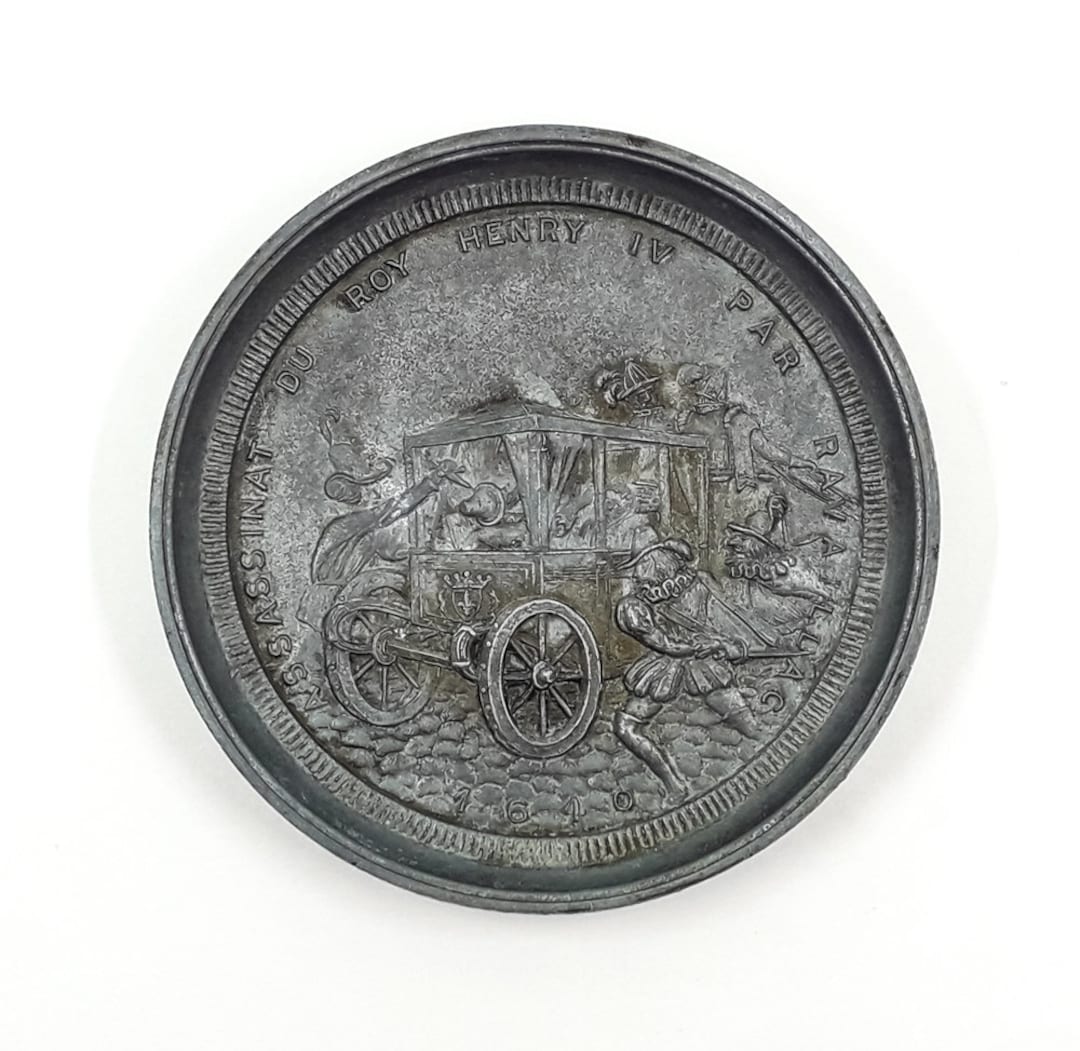 Vintage Decorative Bas Relief Metal Plate Mid - Late 19th Century ...