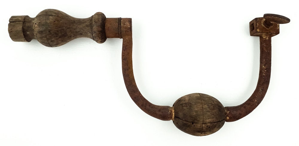 Antique Hand Drill Early 20th Century France French Vintage Rusty Old ...