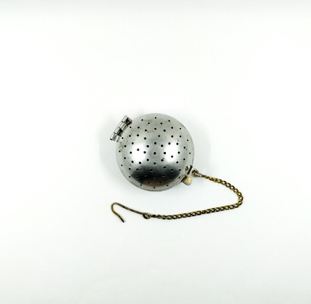 Antique Tea Strainer Antique Tea Ball Vintage Steel Metal Tea Ball ...
