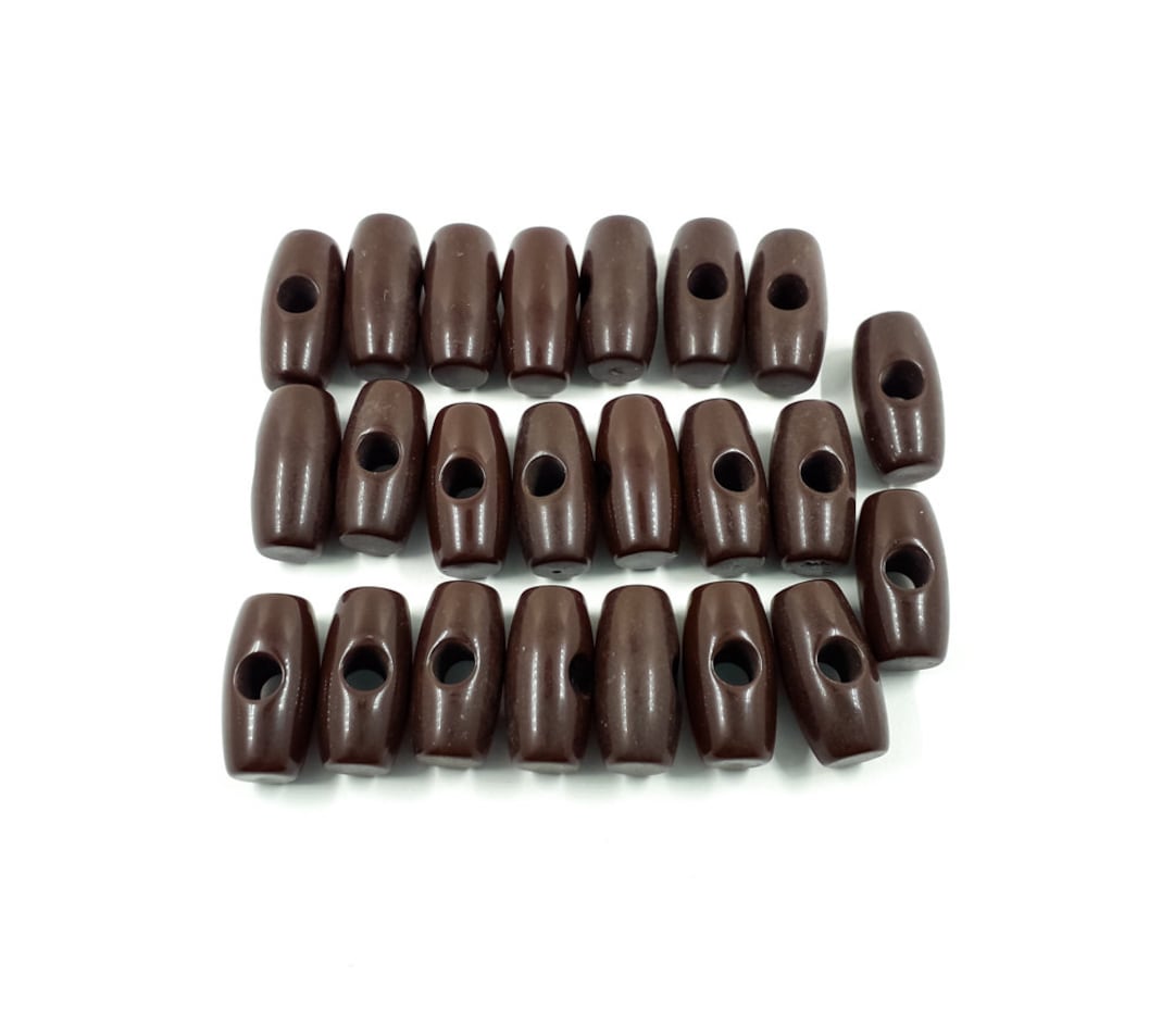 Set of 23 Vintage Cylinder Brown Buttons 1960s France Vintage ...