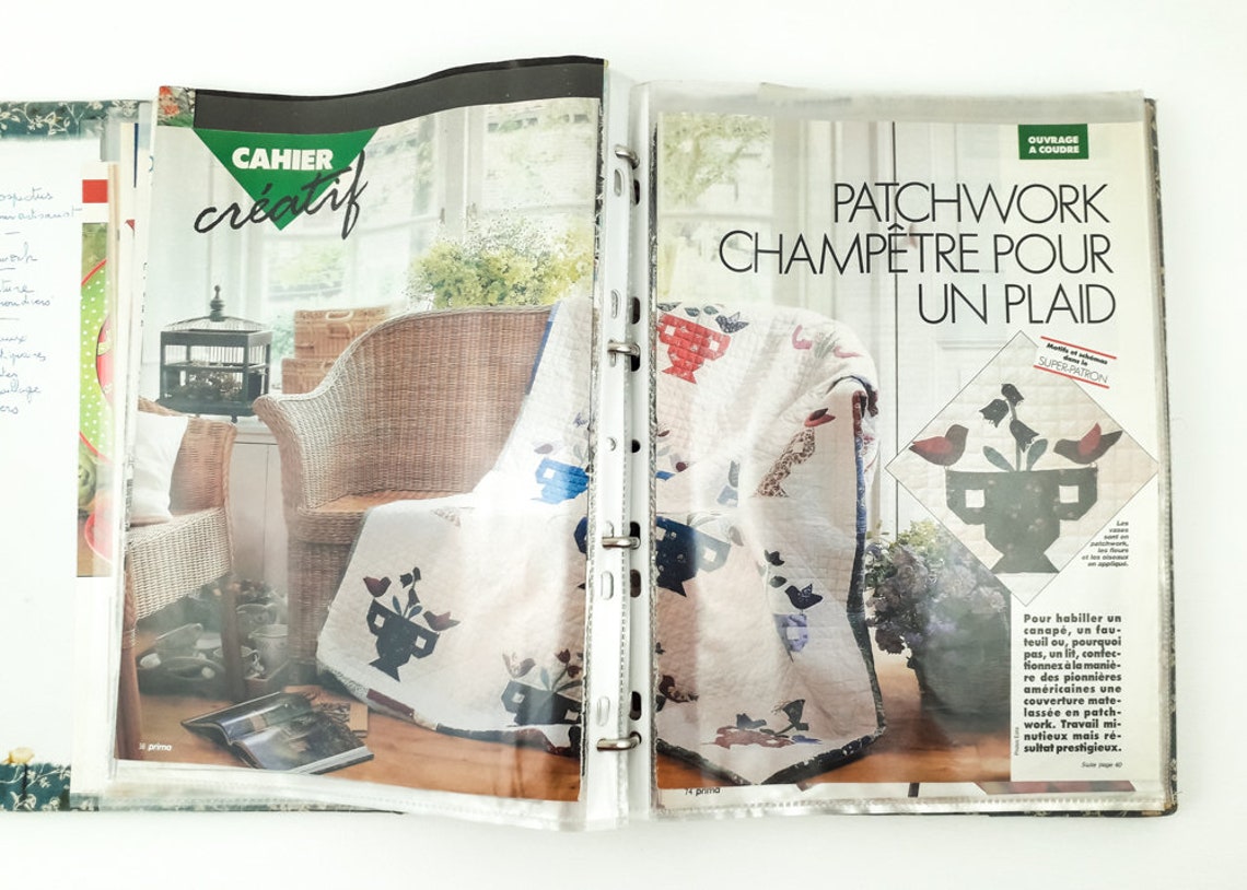 Set of Vintage Patchwork Patterns and Descriptions 1960s France ...