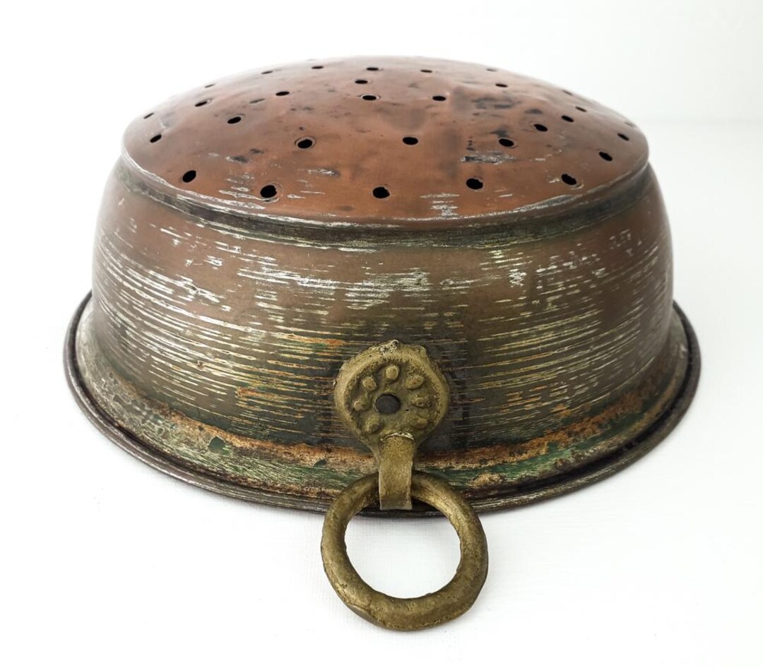 Antique Copper Colander Late 19th - Early 20th France Copper Hand ...