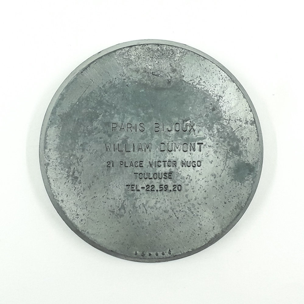 Vintage Decorative Bas Relief Metal Plate Mid Late 19th Century France ...