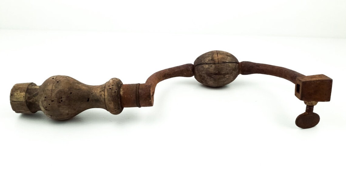 Antique Hand Drill Early 20th Century France French Vintage Rusty Old ...