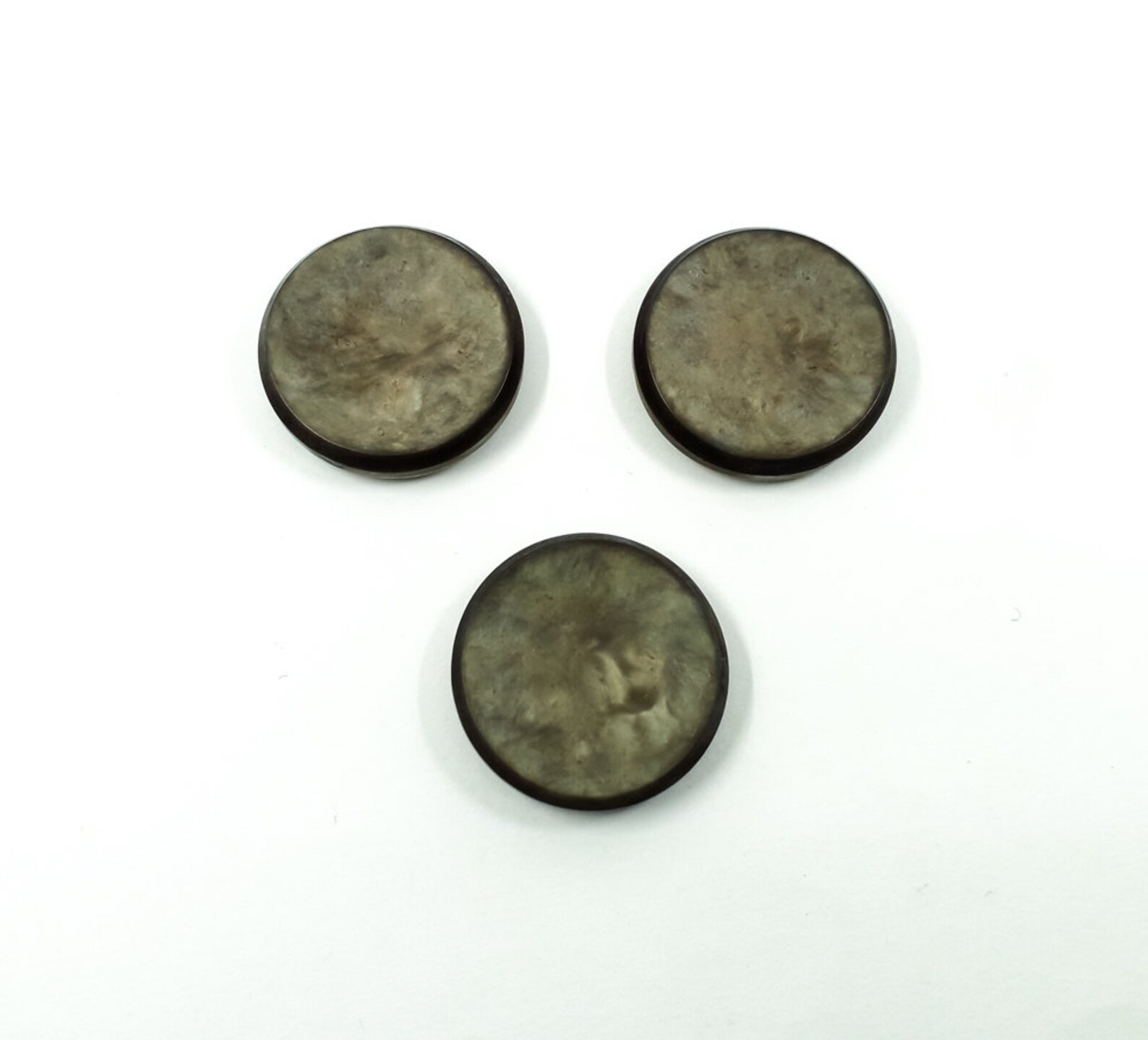 Set of 3 Vintage Shank Gray Mother-of-pearl Buttons 1960s France ...