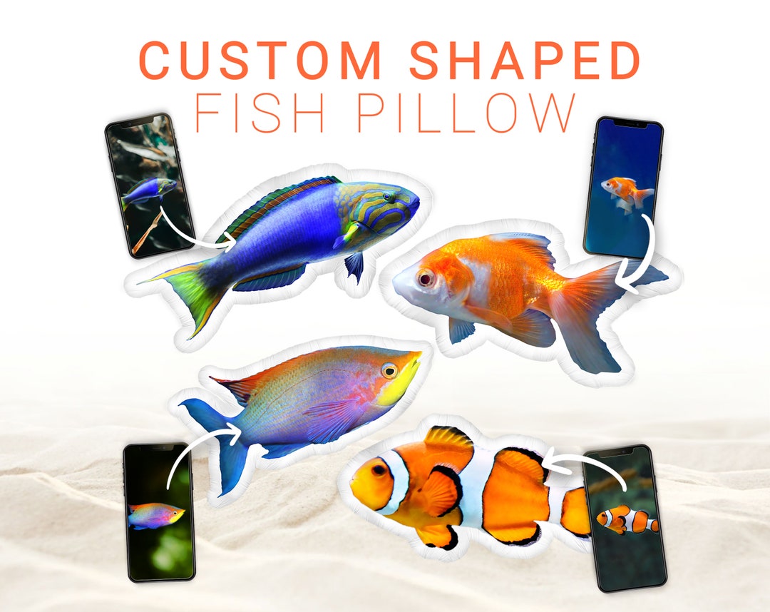 Custom Fish Photo STUFFED ANIMAL Pillow | Fish Shaped 3D Photo Pillow ...
