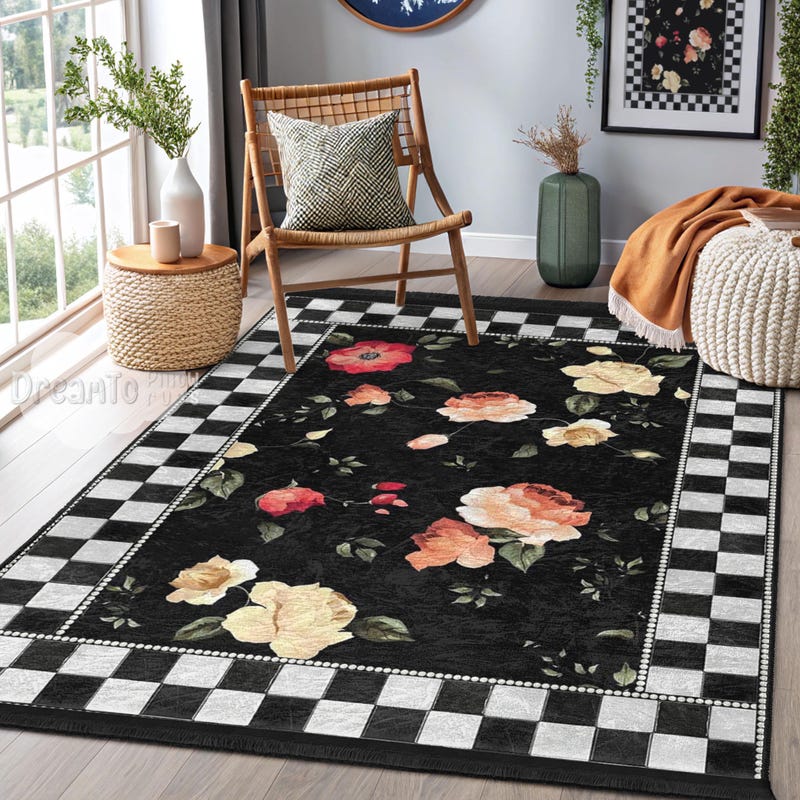 Checkerboard Rug - Etsy