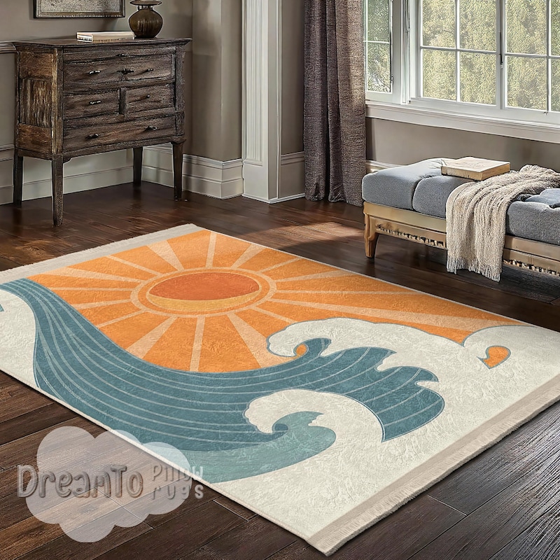 Sun Ocean Rug - Etsy UK