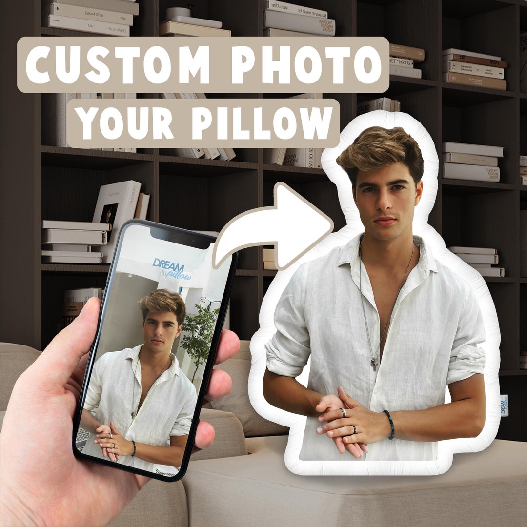 Custom Photo Face Pillow - Personalized Head Pillow - Custom Photo Full ...