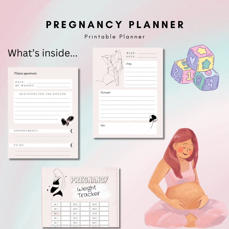 Bloom & Plan: Ultimate Printable Pregnancy Planner | Baby Name Ideas ...