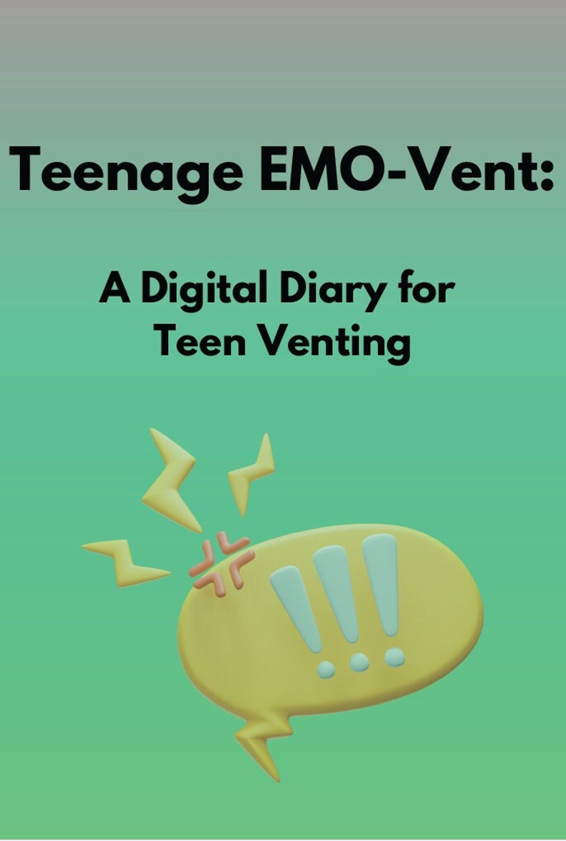 The Teenage Emo-vent Digital Journal Diary for Venting - for Them - Etsy