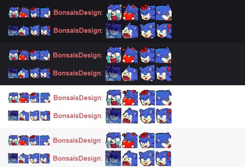 Sonic Twitch and Discord Emotes! - Etsy