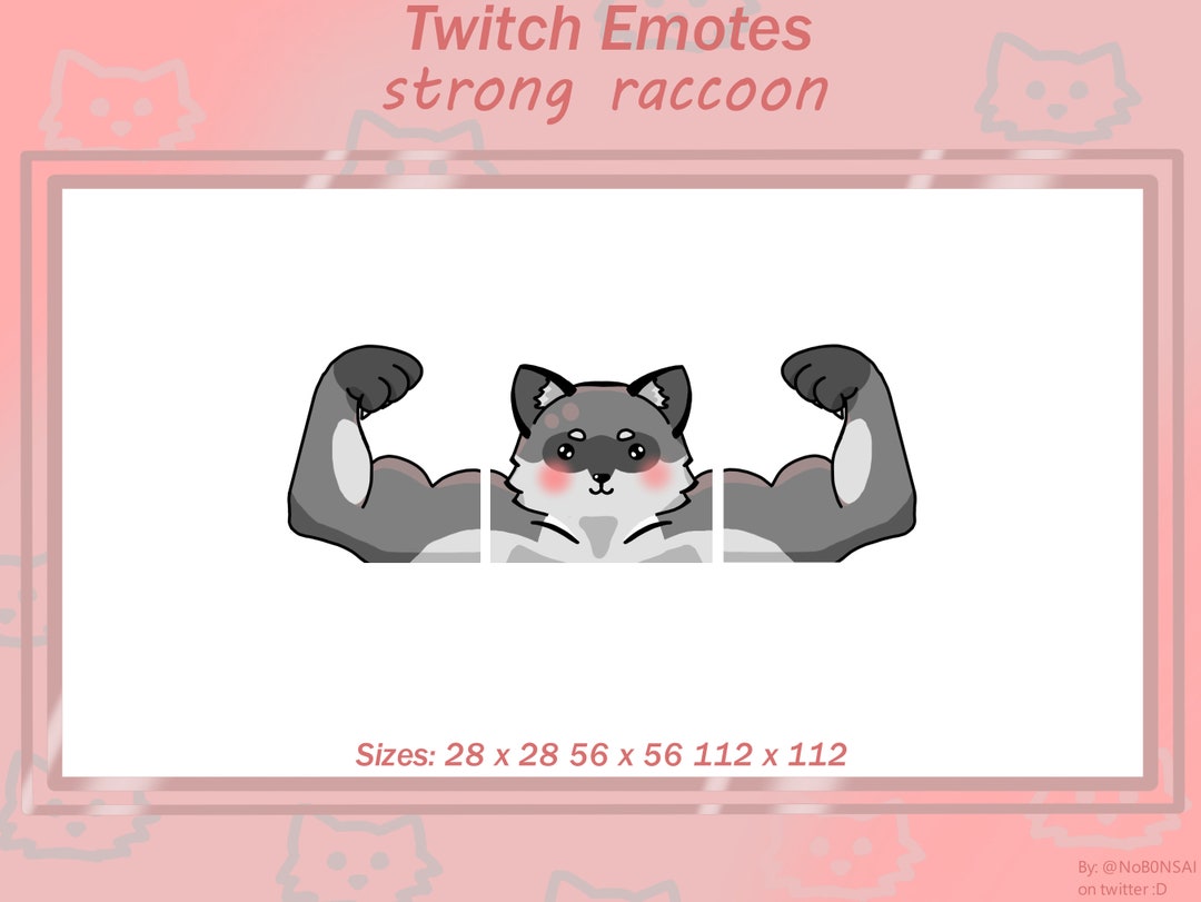 Strong Raccoon-twitch-emote - Etsy