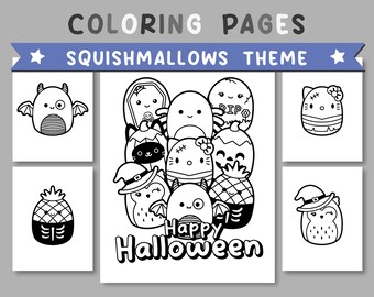 Valentine Squishmallow Coloring Page, Bold End Easy Coloring Pages ...