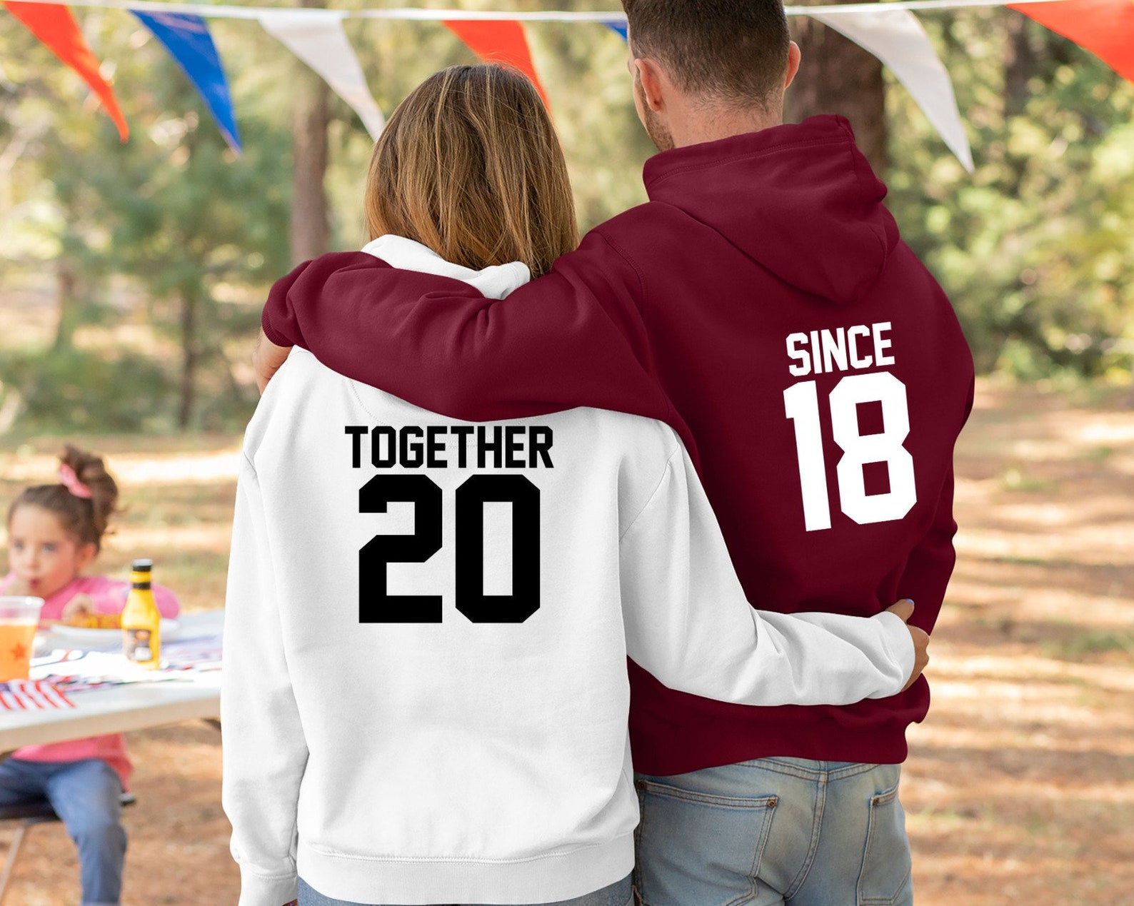 Couple Hoodies, Together Since Custom Year Printed Jumpers, Mr and Mrs ...
