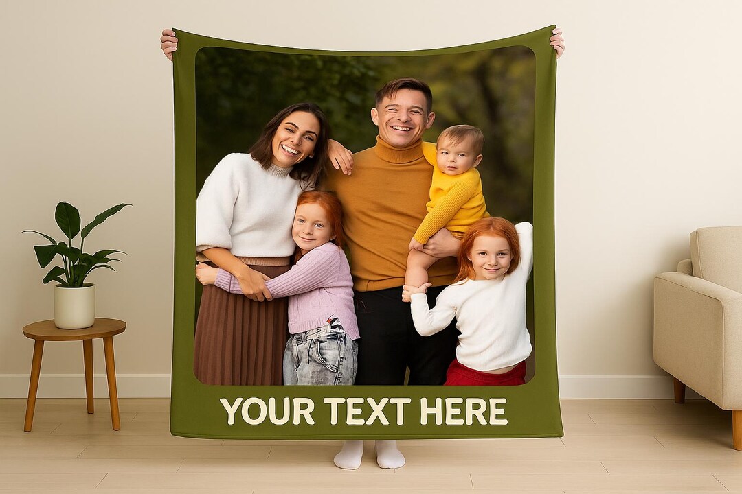 Personalized Family Picture Blanket, Custom Photo Collage Blanket, Pet ...