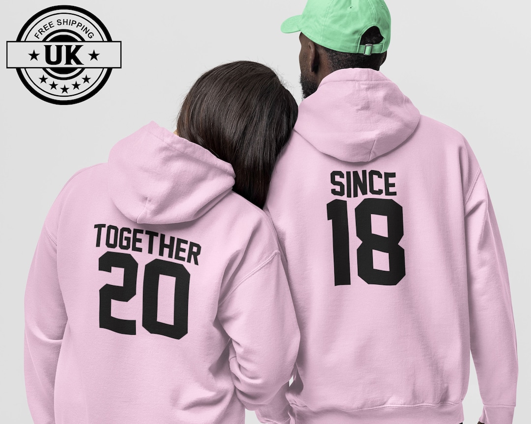 Couple Hoodies, Together Since Custom Year Printed Jumpers, Mr and Mrs ...
