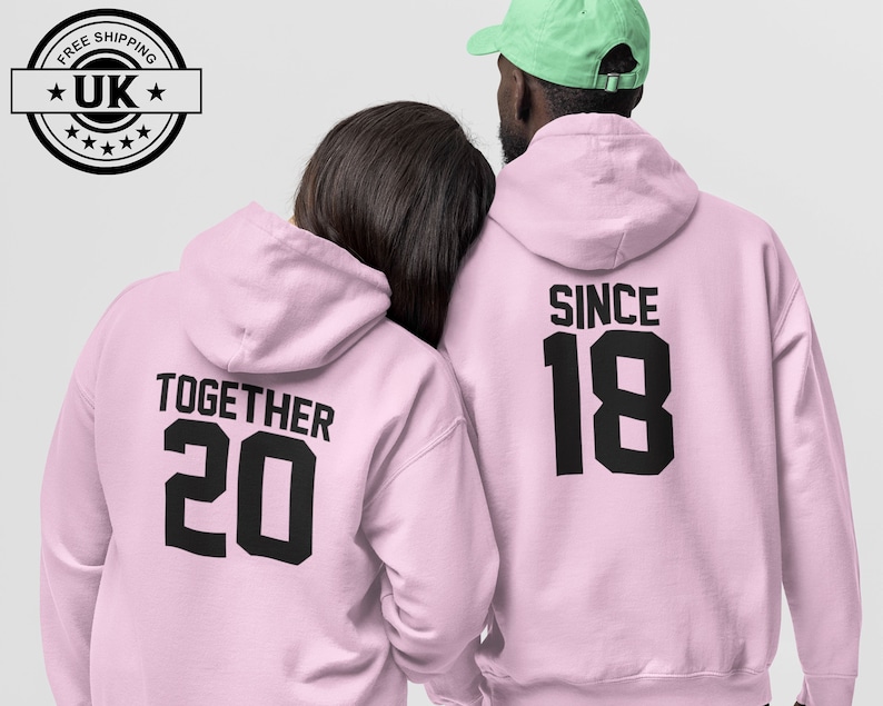 Couple Hoodies, Together Since Custom Year Printed Jumpers, Mr and Mrs ...