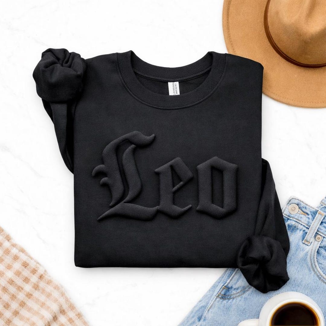 Personalized Embossed Zodiac Sign Sweater, Astrology Sign Sweater ...