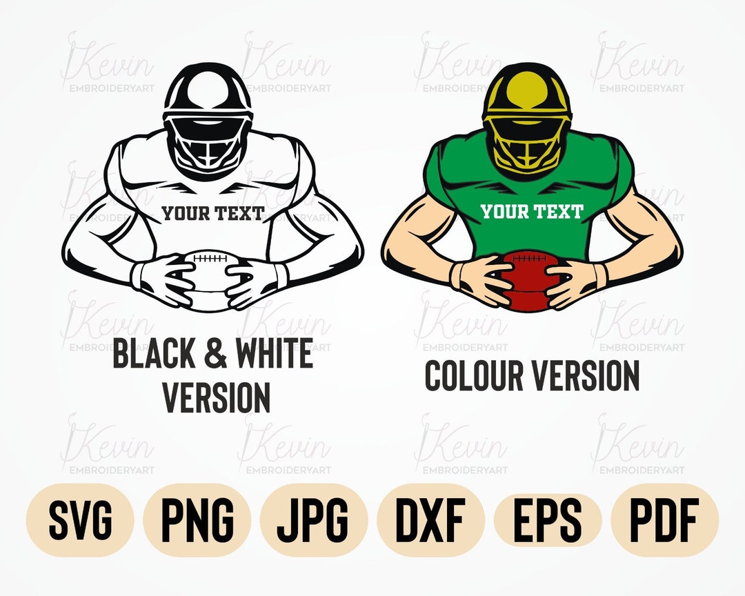 Football Player SVG, Football Team Name Player SVG, Instant Digital ...