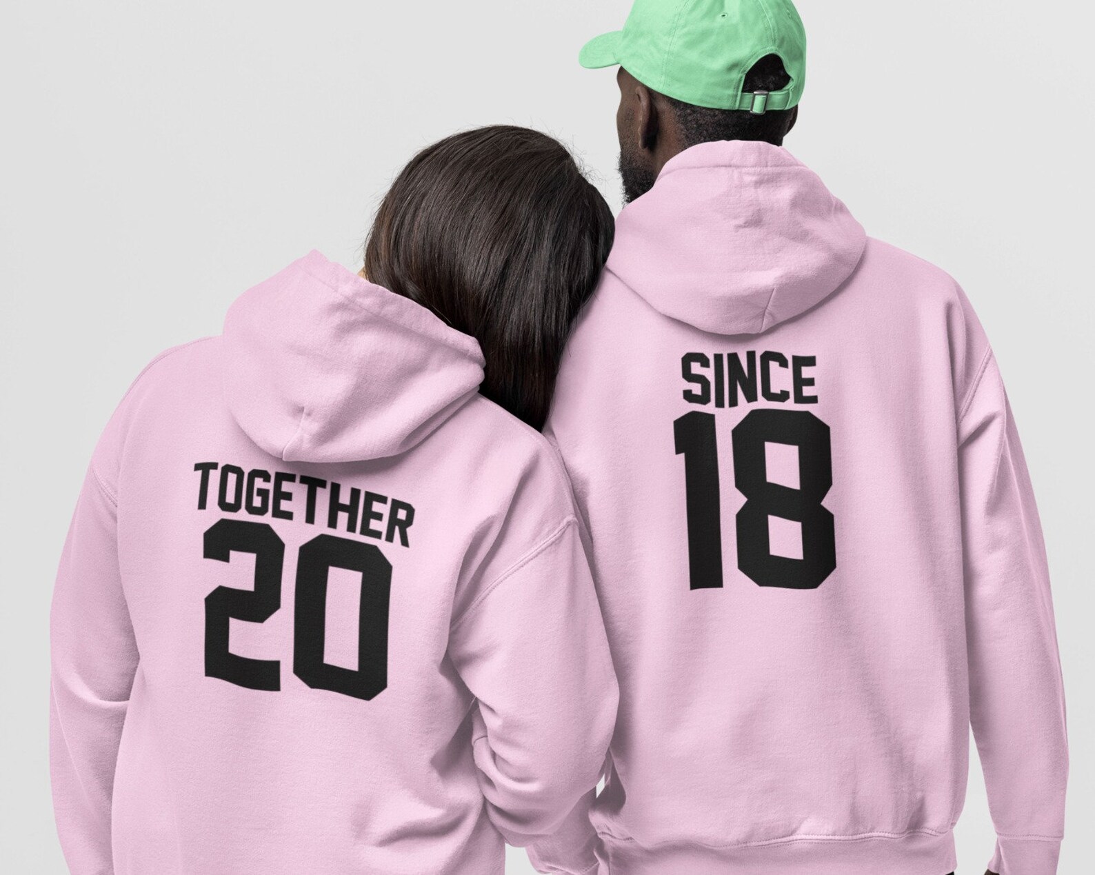 Couple Hoodies, Together Since Custom Year Printed Jumpers, Mr and Mrs ...