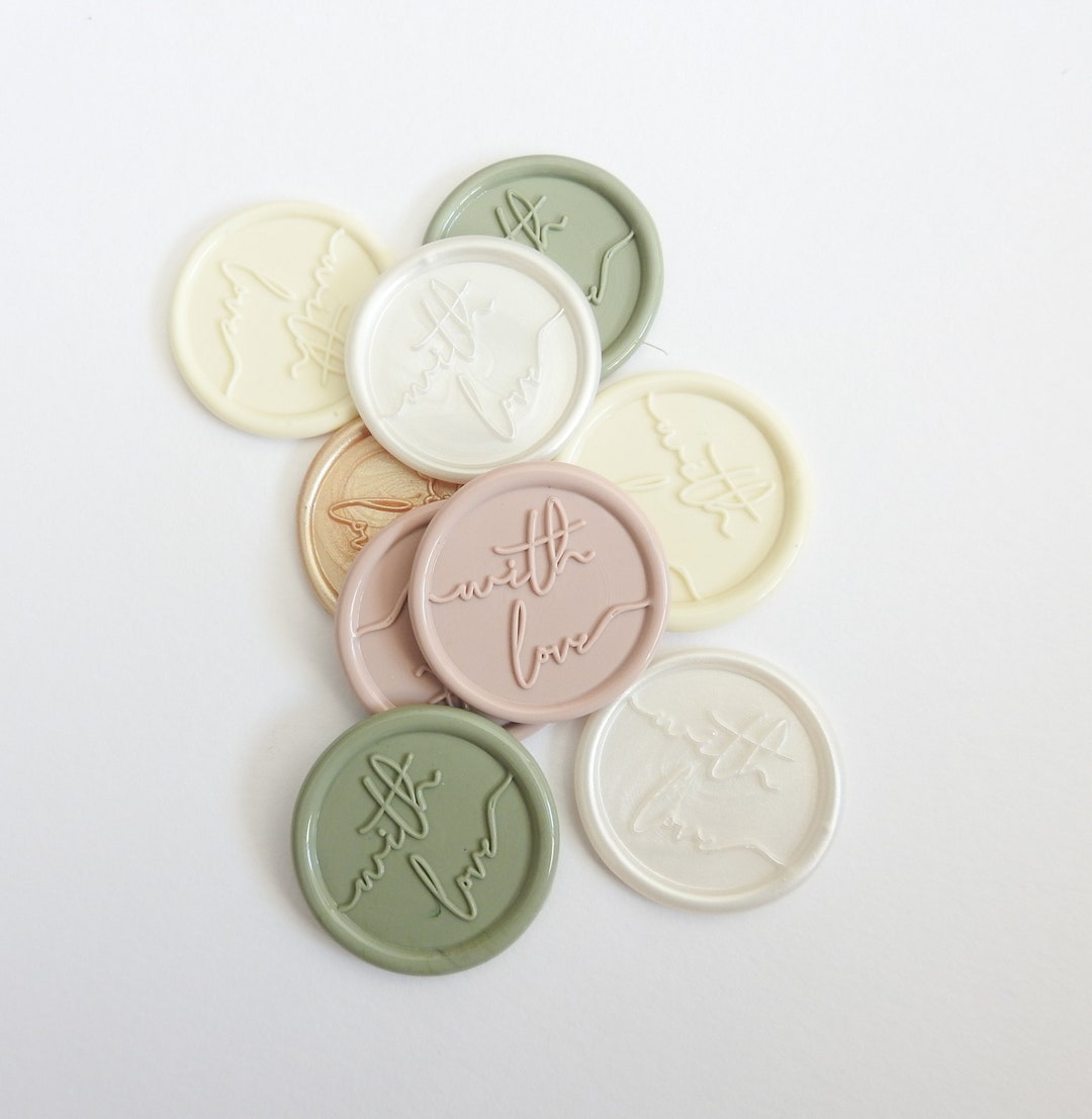 With Love Wax Seals, Self Adhesive Wax Seal, Wedding Wax Seal Stickers ...