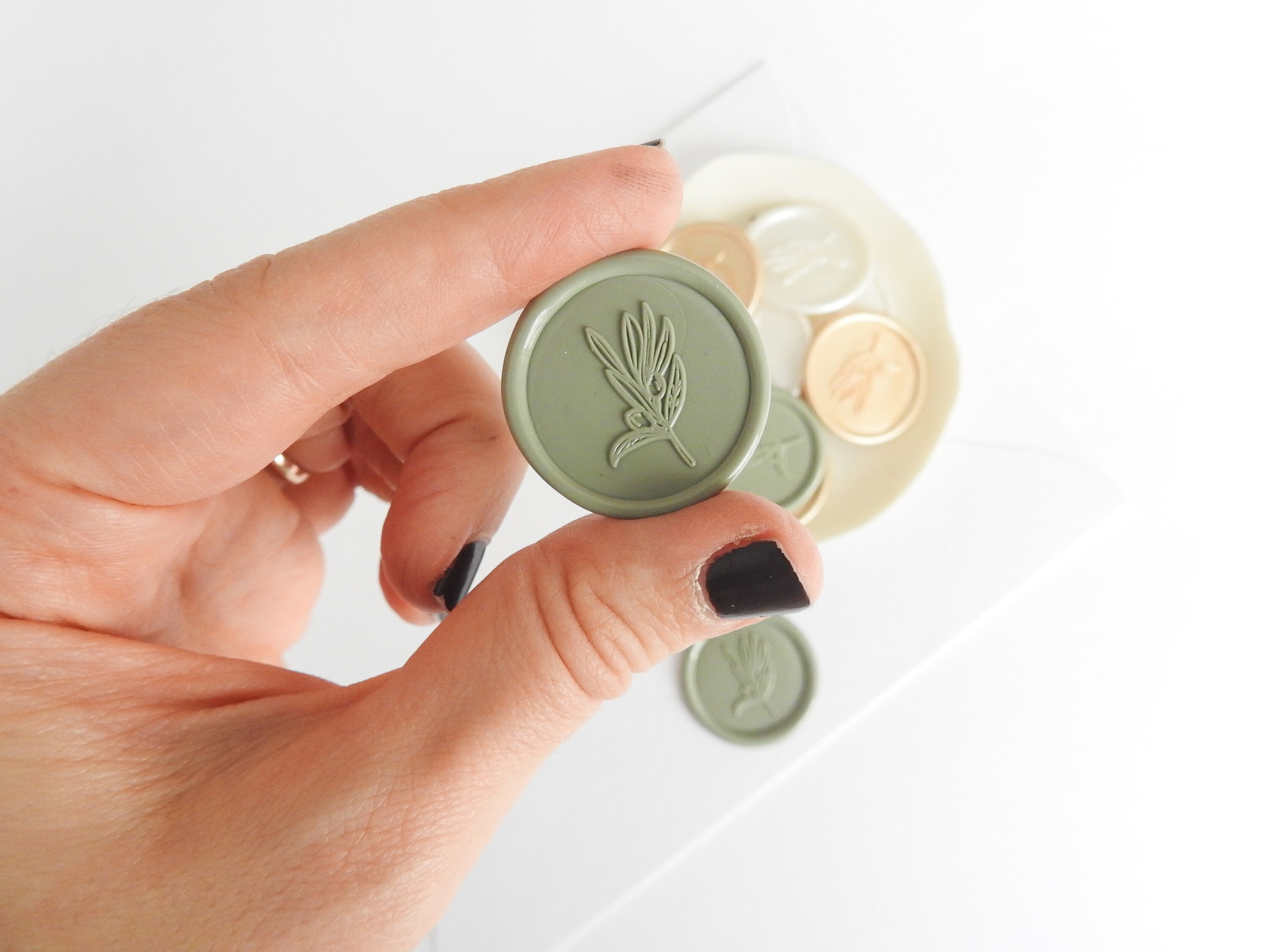 Eucalyptus Wax Seal, Leaves Self Adhesive Wax Seal, Botanical Wax Seal ...