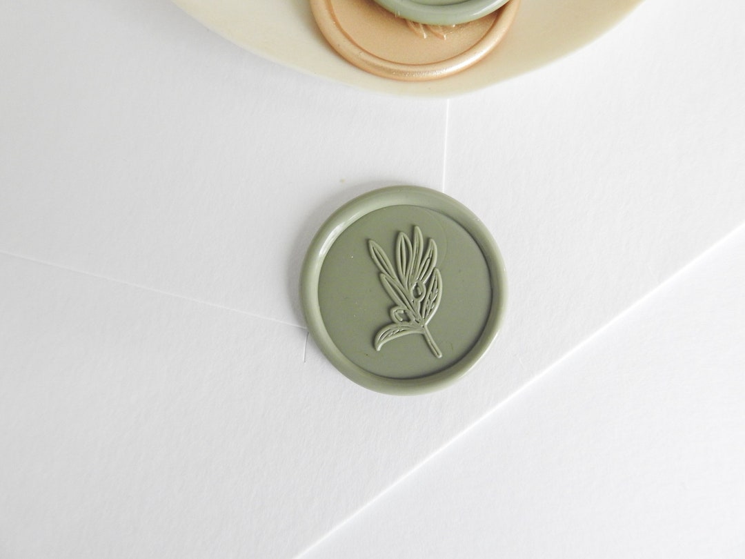 Eucalyptus Wax Seal, Leaves Self Adhesive Wax Seal, Botanical Wax Seal ...