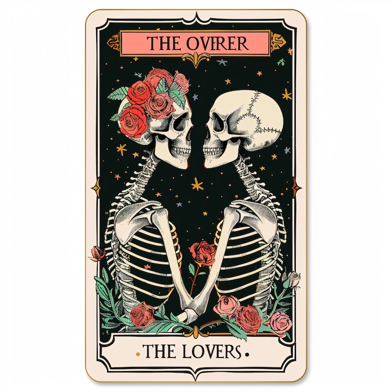 Skeleton 43 Tarot Cards - Etsy