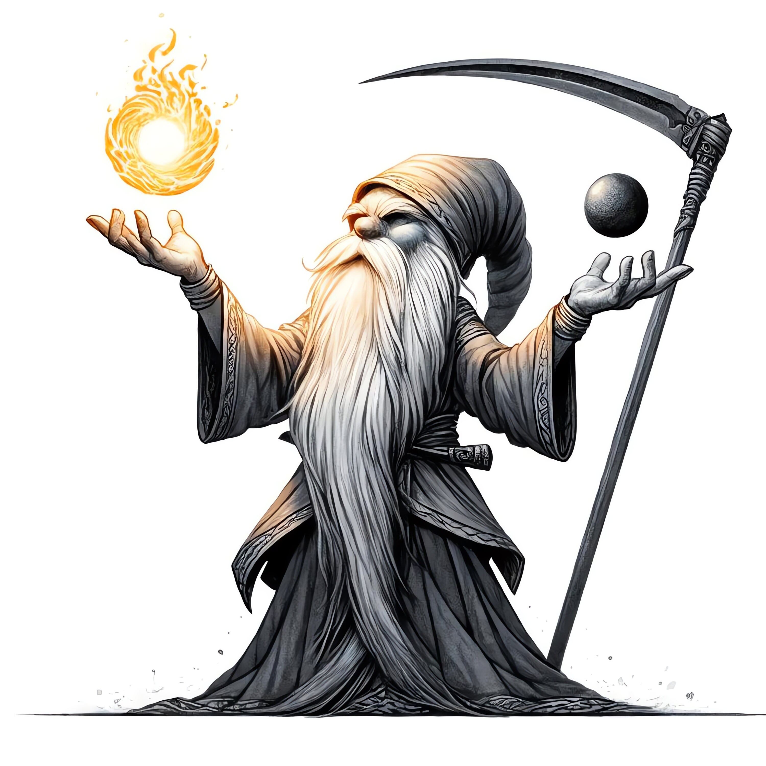 Warlock Fantasy Game Gnome 38 PNG Watercolor - Etsy