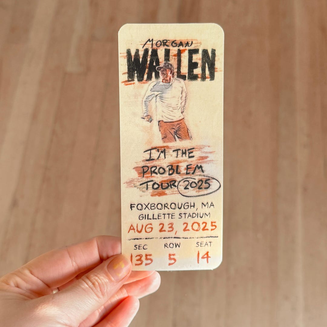Morgan Wallen Concert Ticket Custom 6 Inch I’m the Problem Tour ...