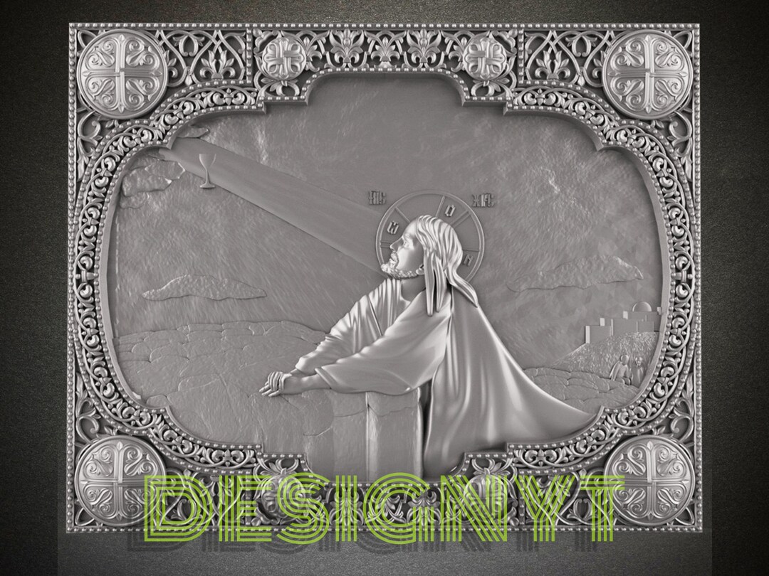 3D STL Model Portrait Agony in the Garden for CNC Router - Etsy