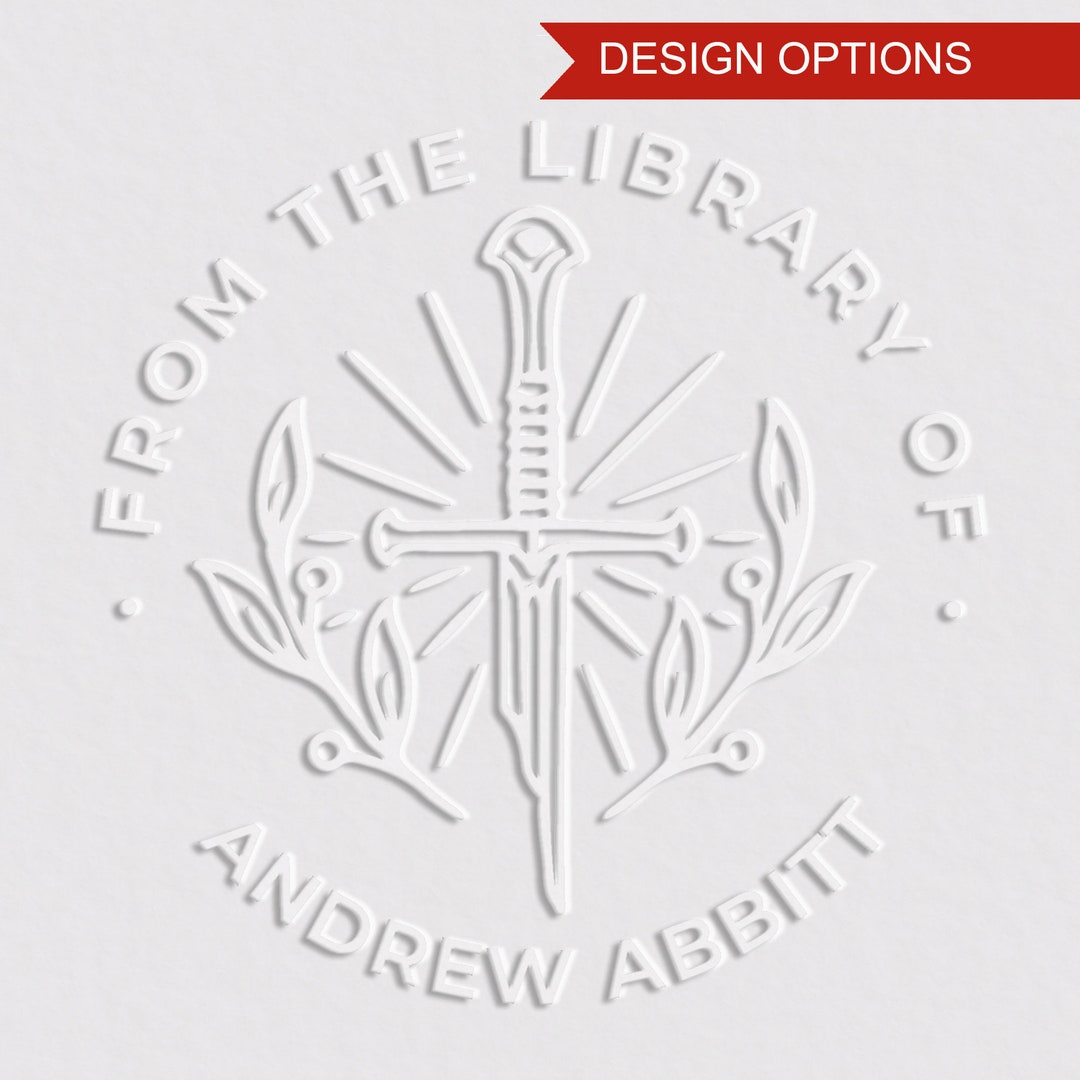 LOTR Custom Embosser Personalized Custom From the Library of Ex Libris ...