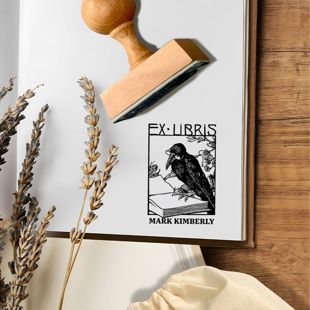 Reading Raven Birds Custom From the Library of Stamp, Custom Ex Libris ...