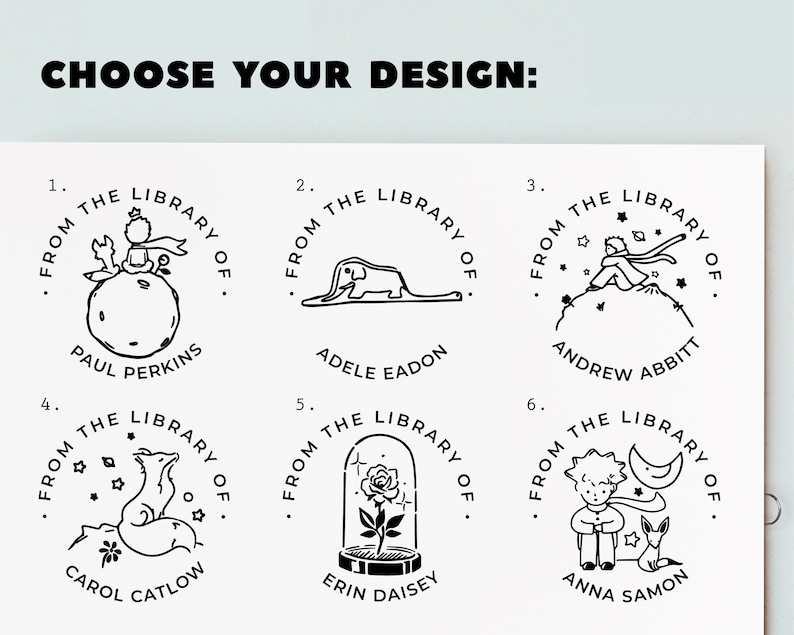 Little Prince Custom Embosser Personalized Custom From the Library of ...