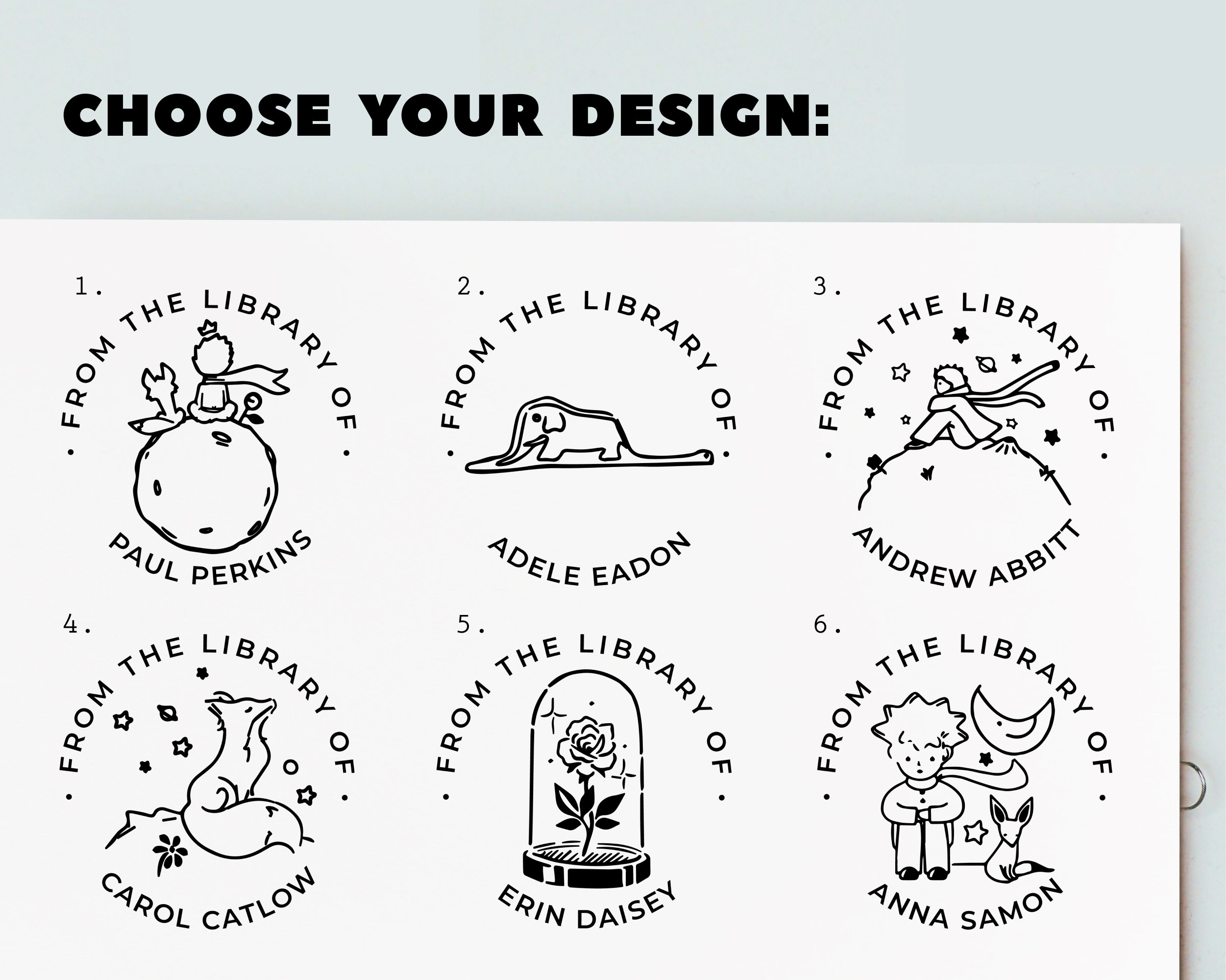 Little Prince Custom Embosser Personalized Custom From the Library of ...