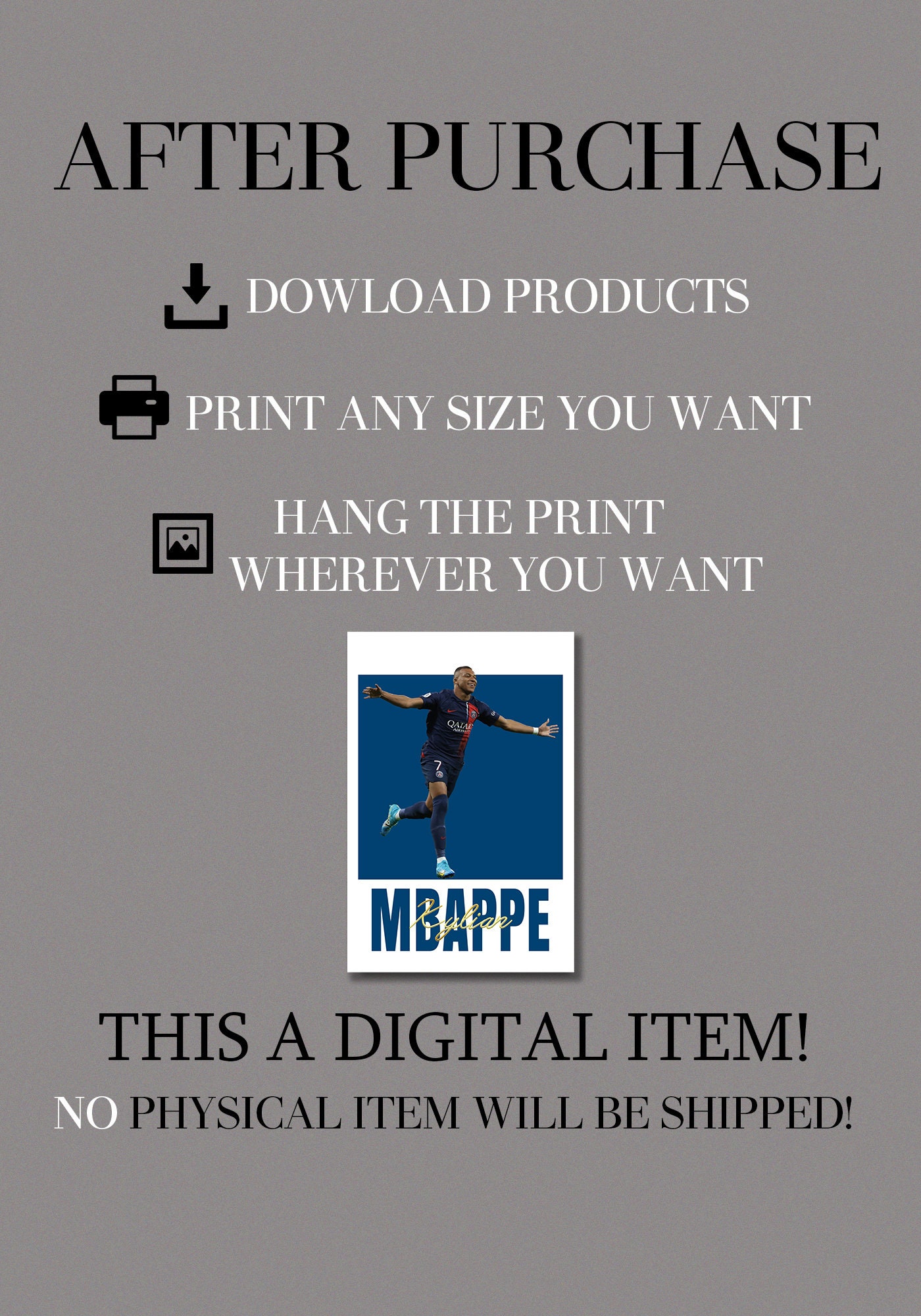 Kylian Mbappe Poster, Mbappe Digital Art, PSG Poster, Football Poster ...