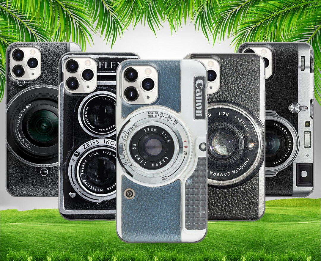 Vintage Retro Old Camera Lenses Phone Case for iPhone 16 15 14 13 12 11 ...