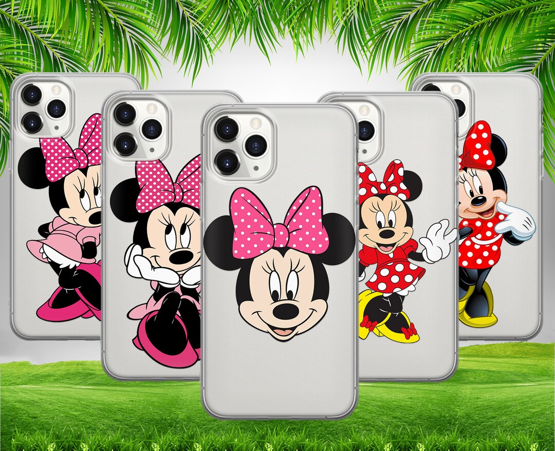 Minnie Mouse Phone Case Transparent Desney Phone Case for iPhone 16 15 ...