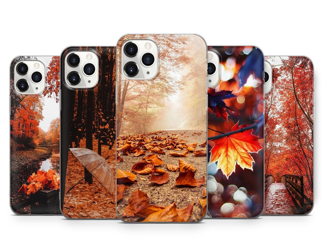 Leaves Golden Autumn Mood Phone Case for iPhone 16 15 14 13 12 11 X ...