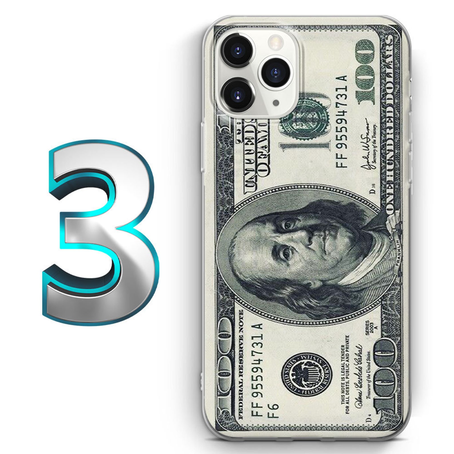 Money Phone Case 100 Dollar Bill for iPhone 17 Promax 16 E 15 Pro 14 13 ...