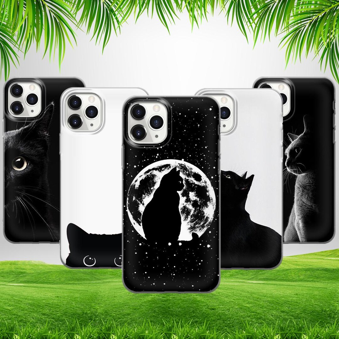 Black Cat Phone Case Night Cats for iPhone 17 Promax 16 E 15 Pro 14 13 ...