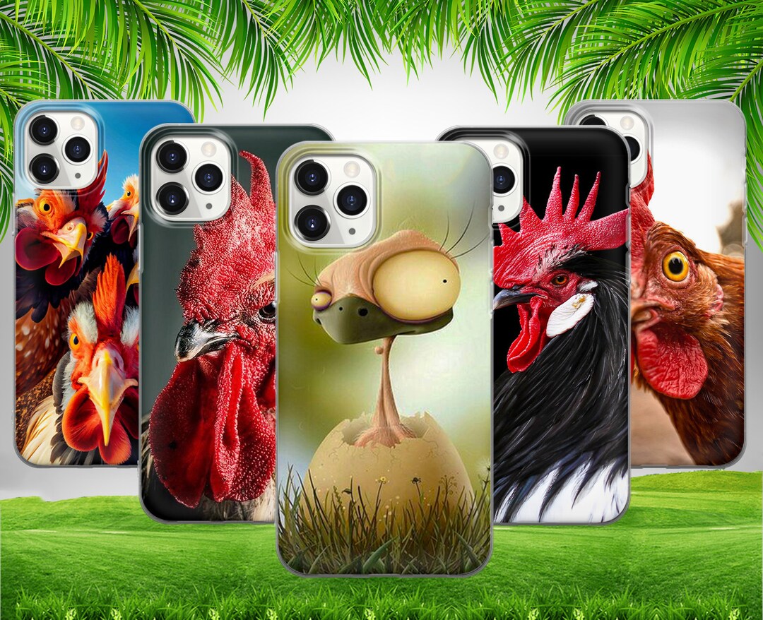 Cock Rooster Bantam Chicken Phone Case for iPhone 16 15 14 13 12 11 X ...