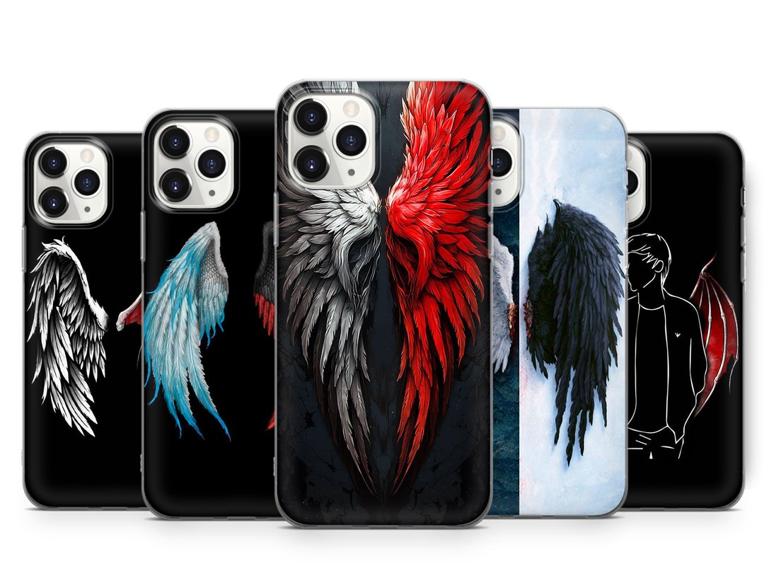 Angel and Demon Wings Phone Case for iPhone 16 15 14 13 12 11 X Samsung ...