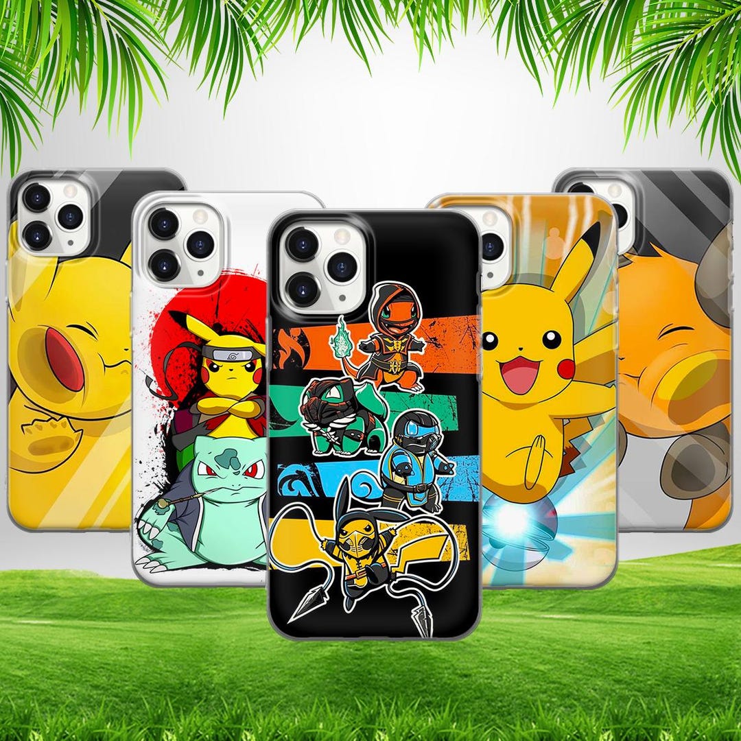 Pika Pika Anime Cartoon Phone Case for iPhone 16 15 14 13 12 11 X ...