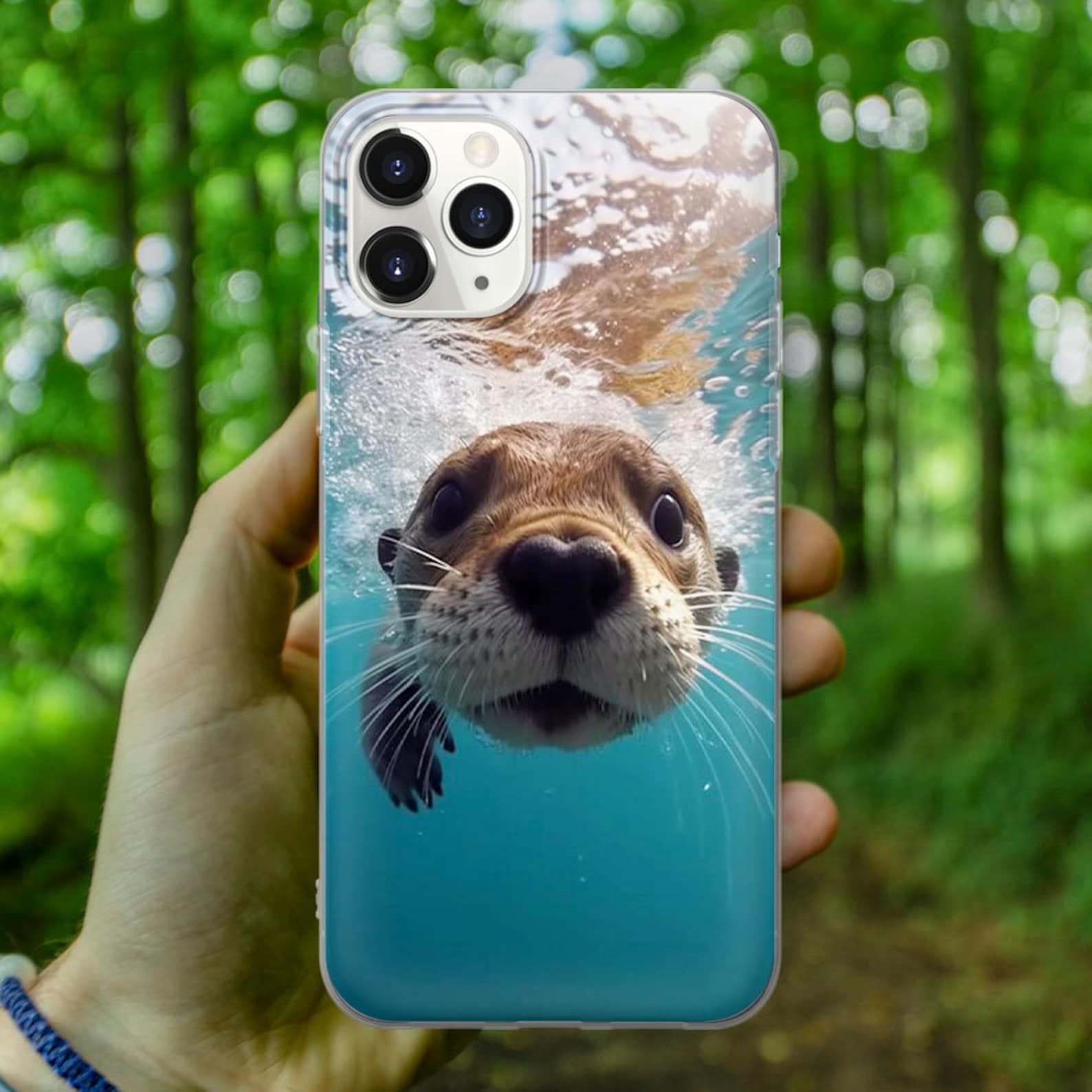 Water Animal Cute Otter Phone Case Cover for iPhone 15 14 13 12 11 X Xs ...