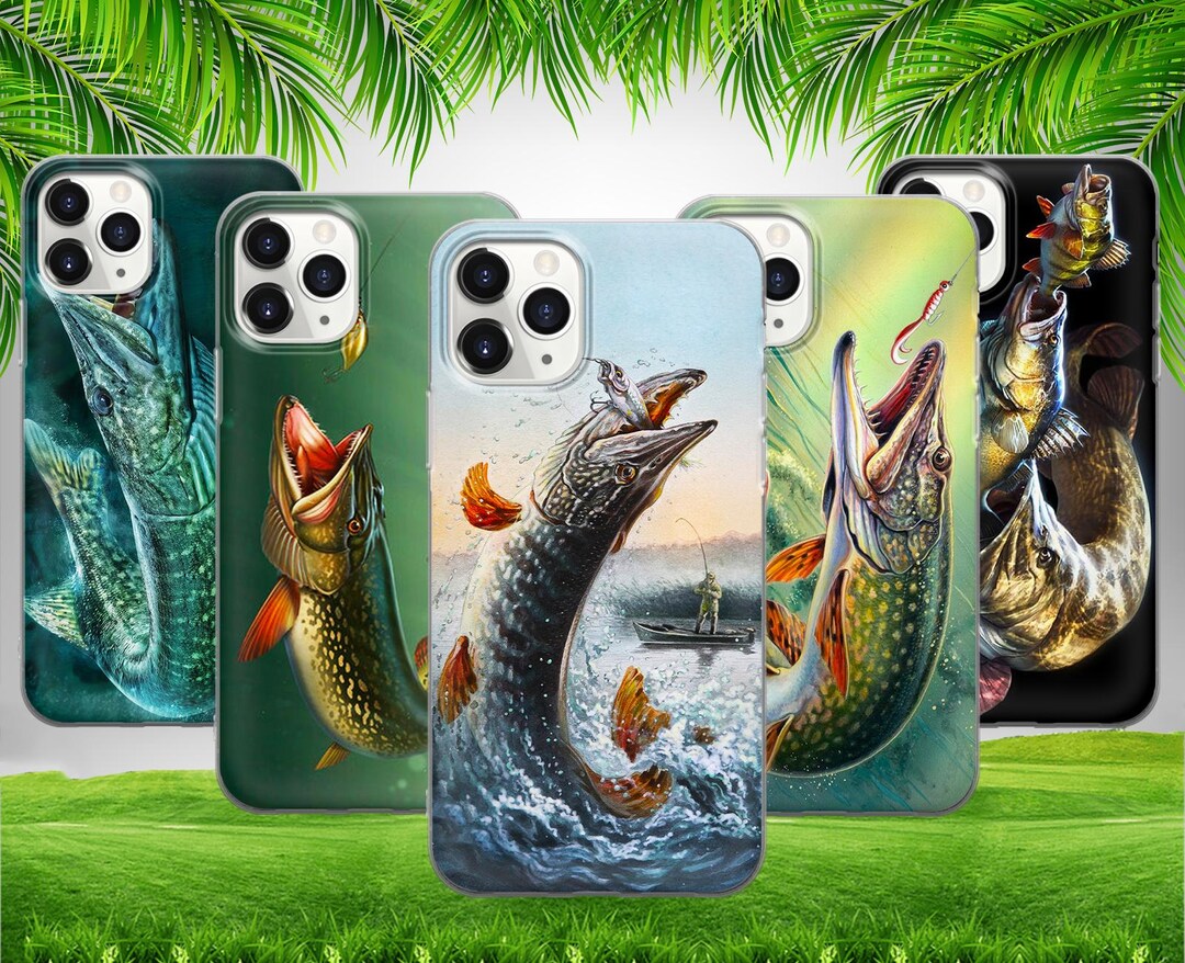 Water Sport Pike Fishing Phone Case for iPhone 16 15 14 13 12 11 X ...