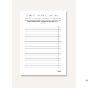 Examination of Conscience Printable With Catholic Quote From St Francis ...